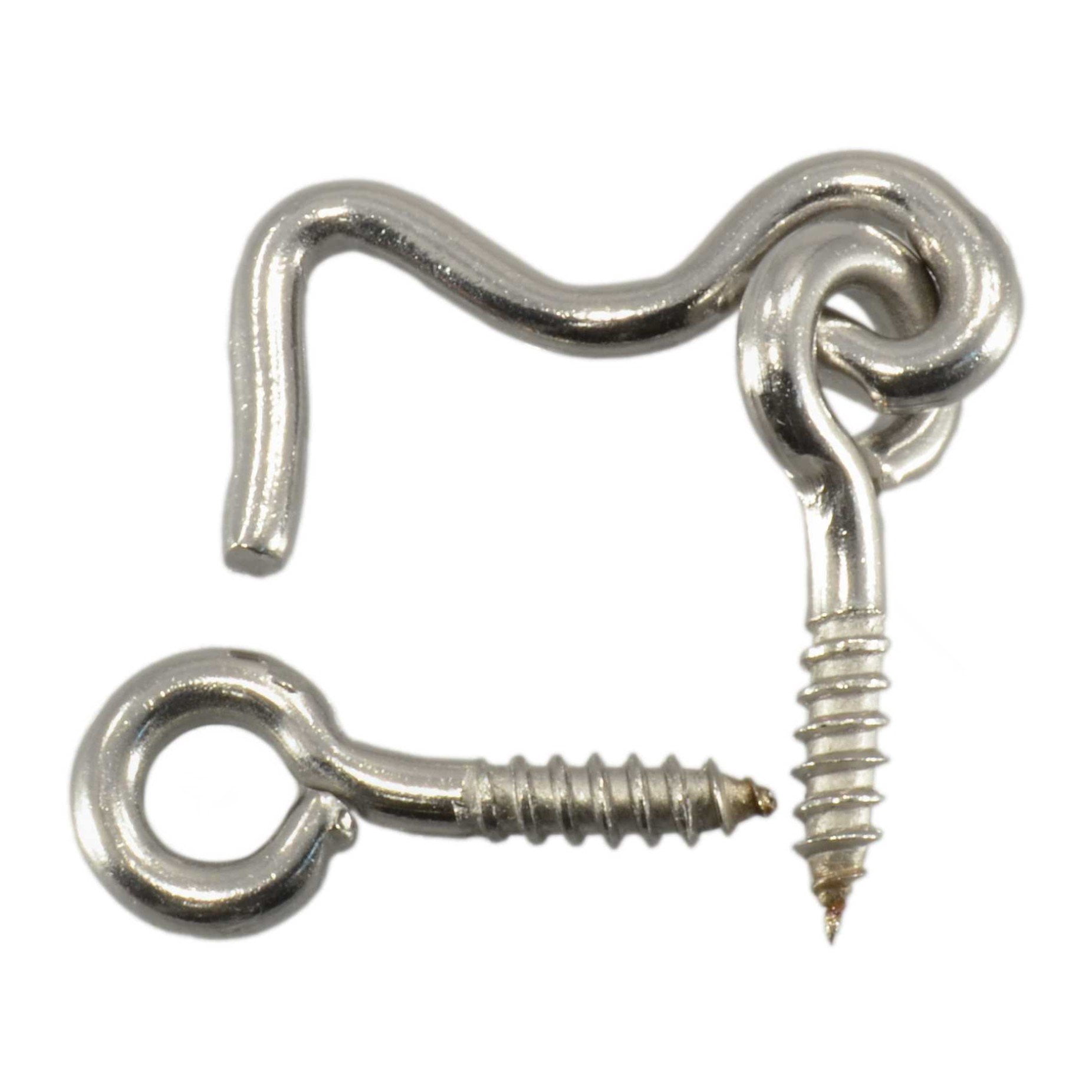 1/8" x 1" 18-8 Stainless Steel Gate Hooks & Eyes (12 pcs.) - Walmart.com