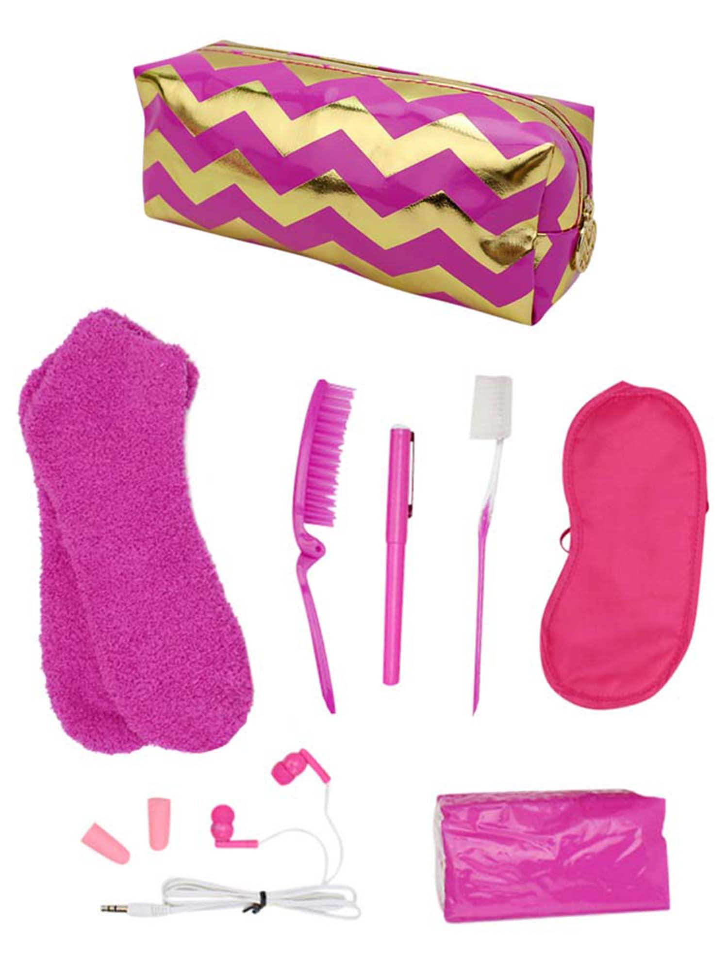 Pink & Gold Diva Necessities Set Travel Kit Modern Woman Survival Kit ...