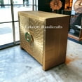Lakecity Arts Brass Inlay Embossed Cabinet with Malachite, Brass Inlay ...