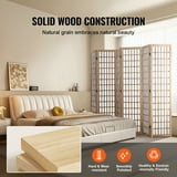 KFFKFF Space Separator, 6-Panel Oriental Style Room Separator, Wooden ...