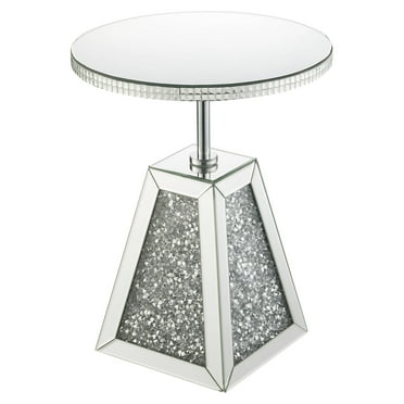 ACME Nasa Rectangular Accent Table in Mirrored and Mother Pearl ...