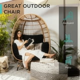 Best Choice Products Wicker Egg Chair Oversized Indoor Outdoor Patio ...