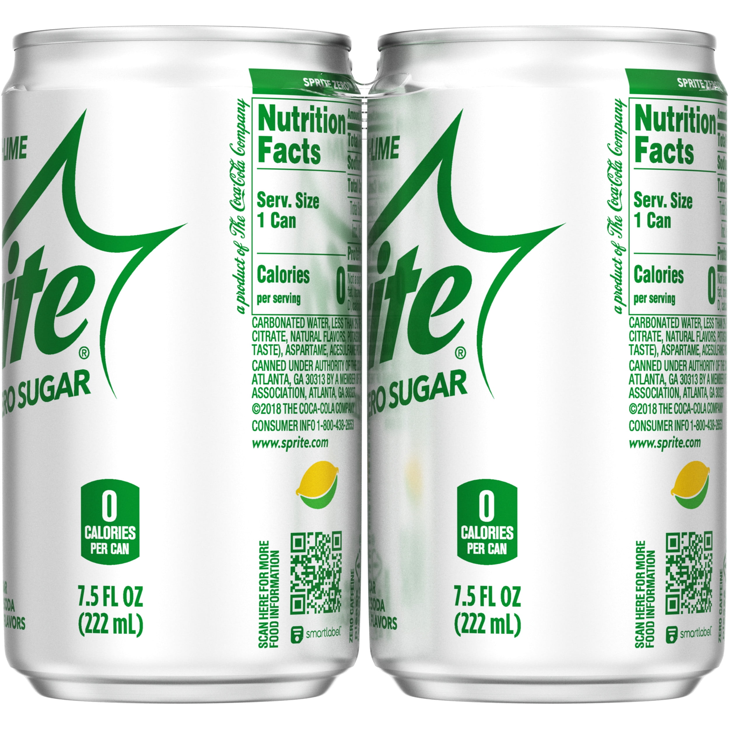 Buy Sprite Zero Sugar Lemon Lime Diet Soda Pop Soft Drinks 7 5 Fl Oz