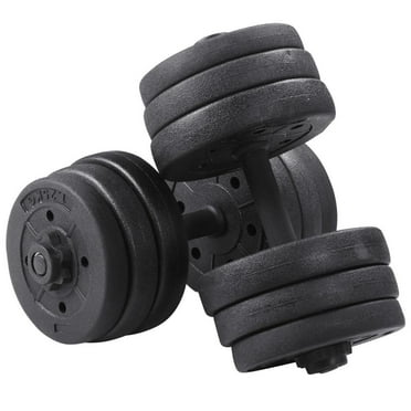BalanceFrom Rubber Encased Hex Dumbbells, 45 lbs Pair, Black - Walmart.com