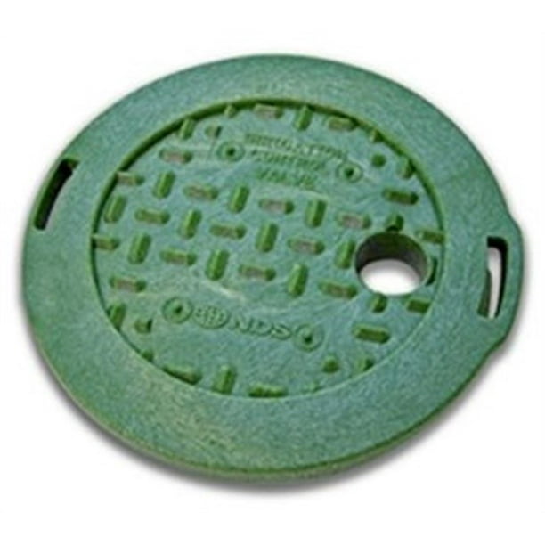 107C 6" Round Valve Box Cover, Nds, EACH, EA, Green - ICV. Overlapping ...