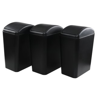 Plastic Rectangular Small Trash Can Wastebasket, Garbage Container Bin ...