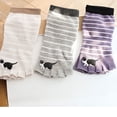 Aellinatey Women Open Toe Socks Cute Cartoon Low Cut Cotton Short Ankle ...