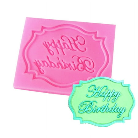 SHAR Happy Birthday English Happy Biethday Flip Sugar Silicone Mold DIY ...
