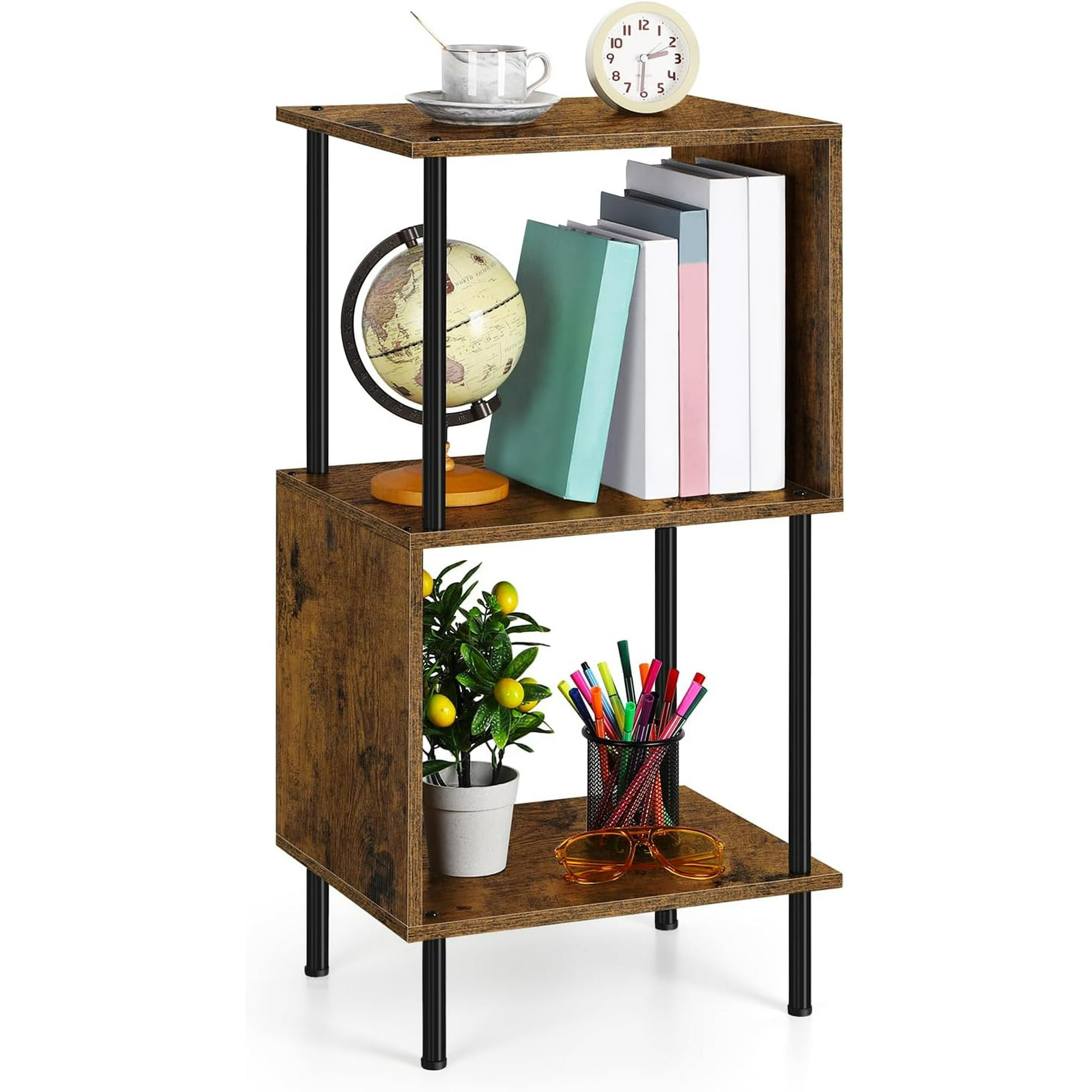 Click here for Yantong 3 Tier Short Bookshelf Narrow Standing Boo... prices