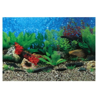 Aquarium Fish Tank Background Sticker 3D Double-sided Adhesive ...