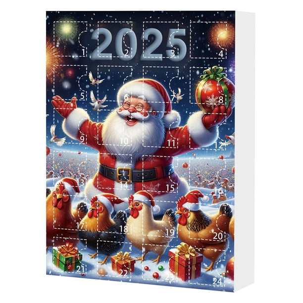 Calendario de cuenta regresiva para Navidad 2025, bonita decoración ...