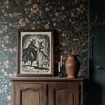 Affixzi Witch Dancing Print, Vintage Woodcut Style Ink Wall Art, Gothic ...