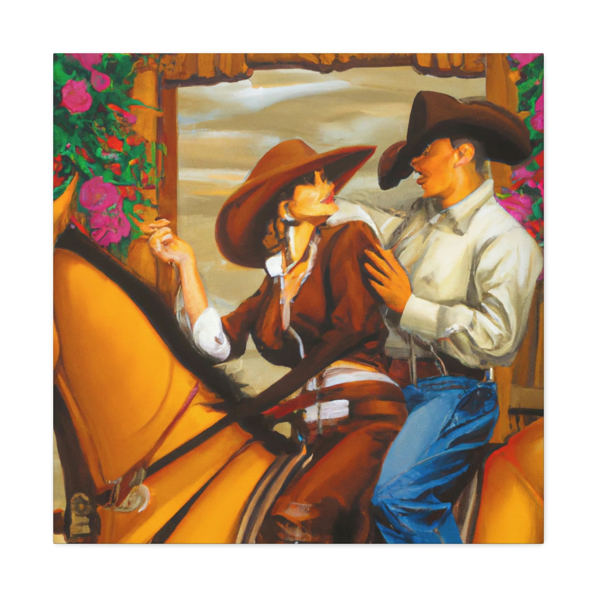 Hitching Post Monumentalized - Canvas - Walmart.com