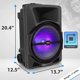 Pyle Wireless Portable PA Speaker System - 800W Powered Bluetooth Indoor & Outdoor DJ Stereo ...