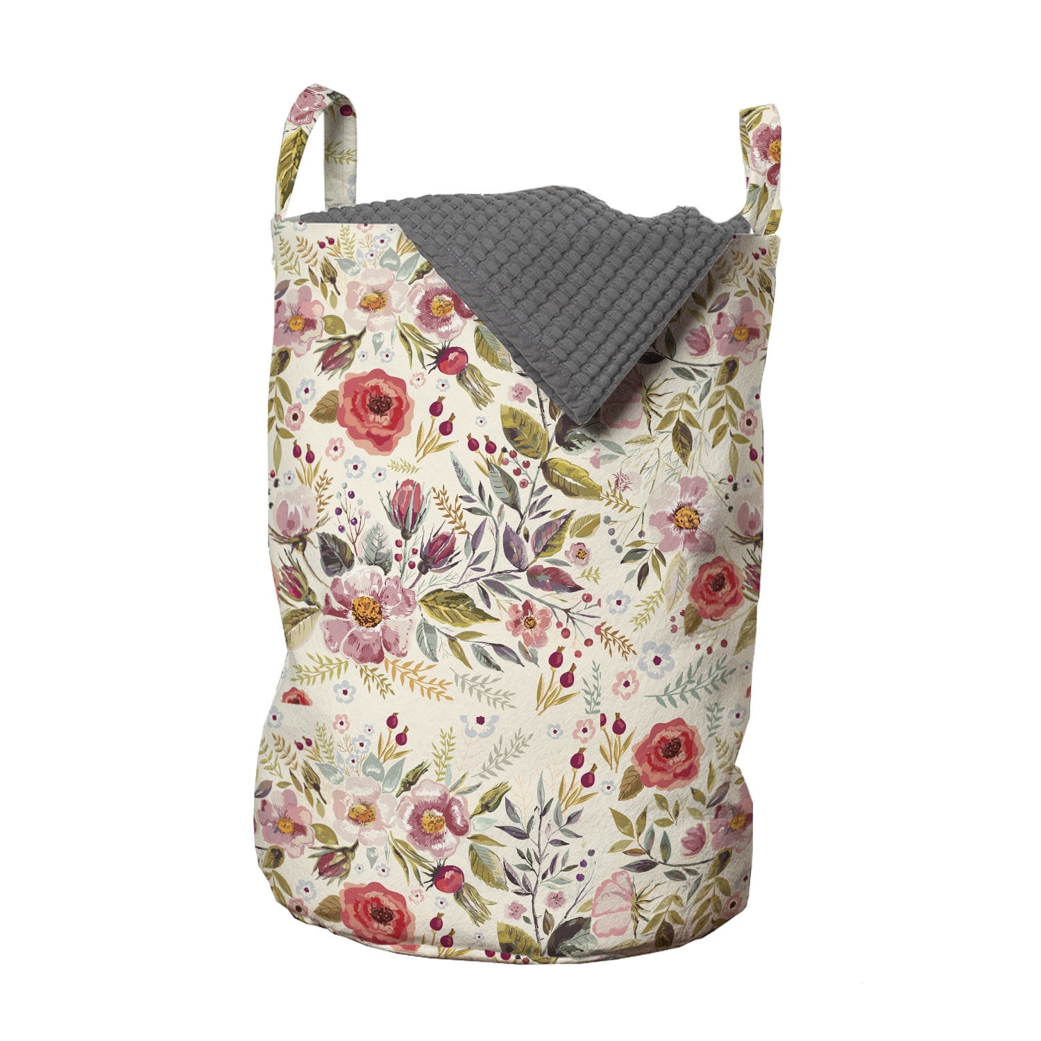 Spring Laundry Bag, Romantic Springtime Composition with Various Types ...