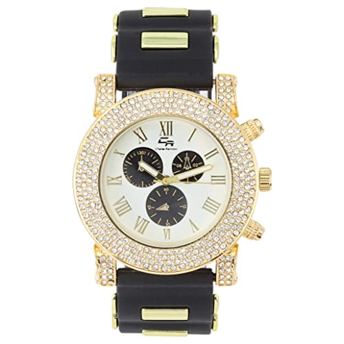 Buy Classic Bullet Rubber Blinged Out Hip Hop Watch wa Touch of Casual ...