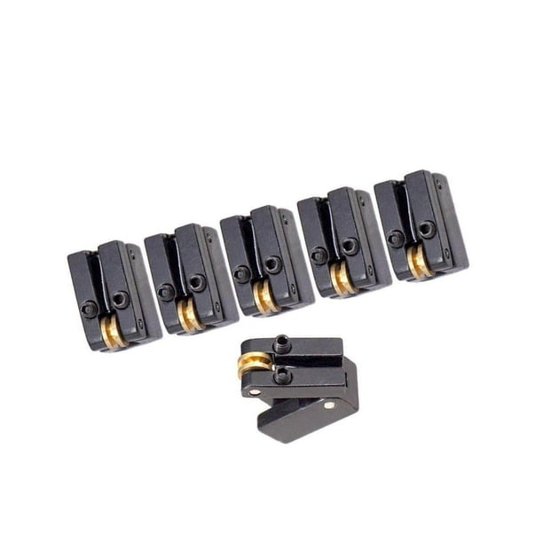 Black Fixed 6 String Headless Guitar Bridge Tailpiece Roller Headless ...
