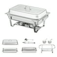 BENTISM 6-Packs Rectangle Chafing Dish Buffet Set with Full-Size 8Qt ...