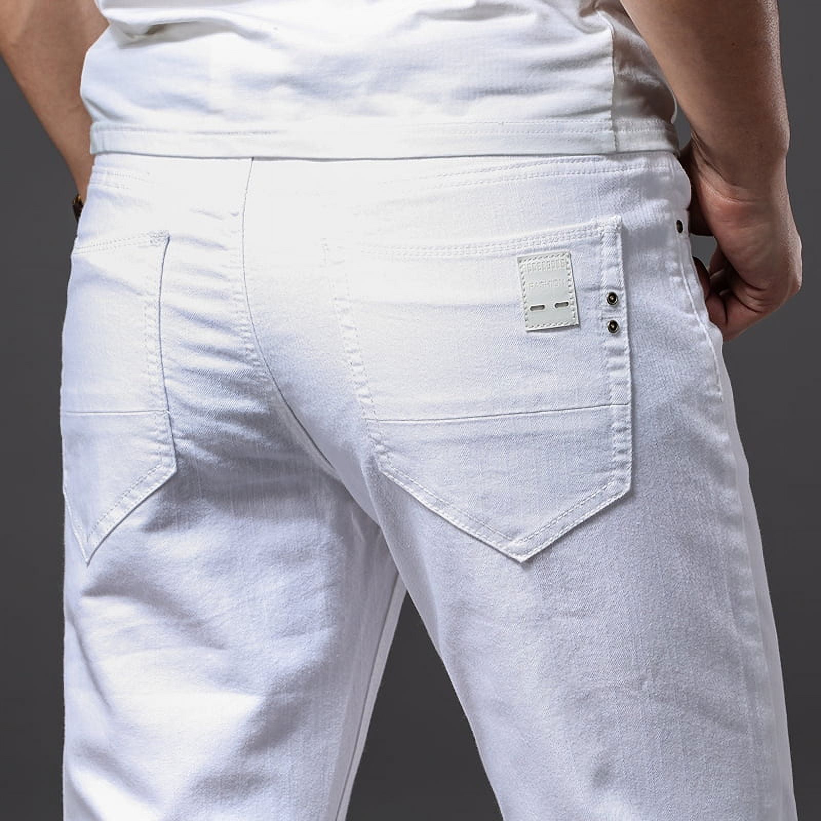 Click here for Yyfashion Men White Jeans Fashion Casual Classic S... prices