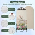 Spring Rabbits Arch Backdrop Cover, 7.2FT, Pink Rose Purple Flowers ...