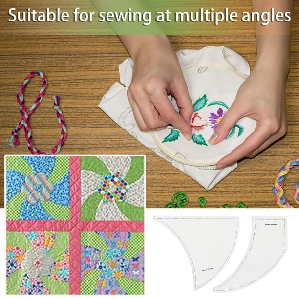 Uheoun 2-Pack Twisted Templates, Acrylic Quilting Templates For ...