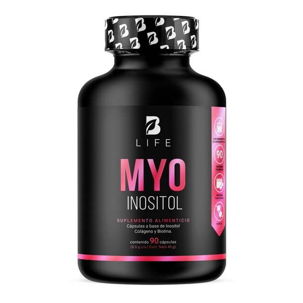 Inositol de 90 Cápsulas de 500 mg. Ingredientes naturales. Myo Inositol ...