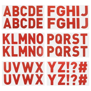 Uxcell Alphabet Letters Numbers Stickers, 6 Sheets Self Adhesive Large ...