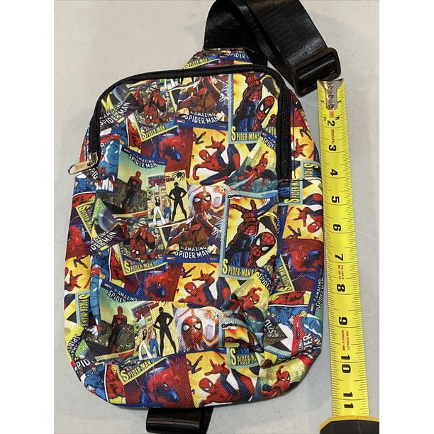 Spiderman Comics Sling Bag Zipper Closure Adjustable Strap - Walmart.com