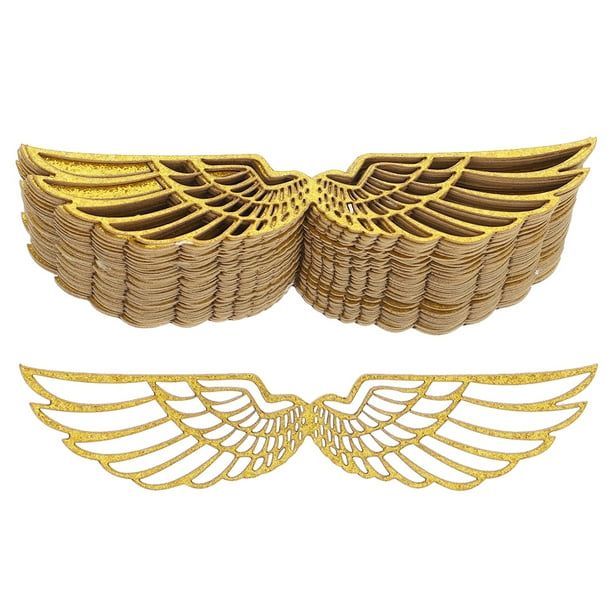 100pcs Chocolate Cake Wings Chocolate Cupcake Toppers Wizard Party ...