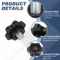 10 Pack 1/4"-20 Star Knobs, 0.3" Threaded Stud Plastic Male Clamping ...