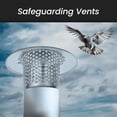 4" Inch Round Galvanized Steel Roof Cap with Mesh - Weather-Proof ...