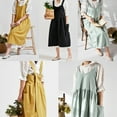 LNKOO Women Girls Vintage Cute Apron Gardening Works Cross Back Cotton ...