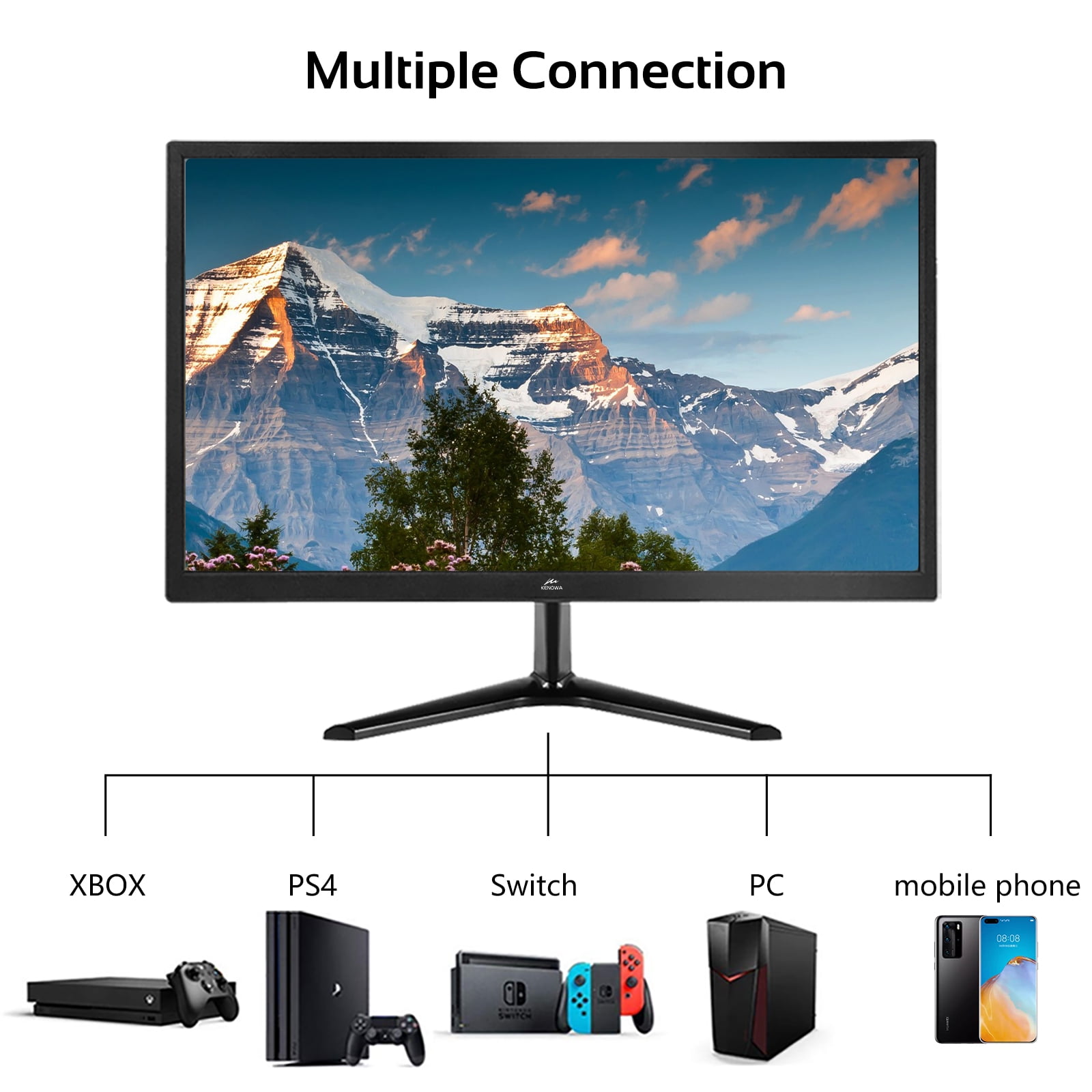 Buy KENOWA 21.5 inch Ultra Slim 60Hz 1080P LCD Computer Monitor, 300 CD ...
