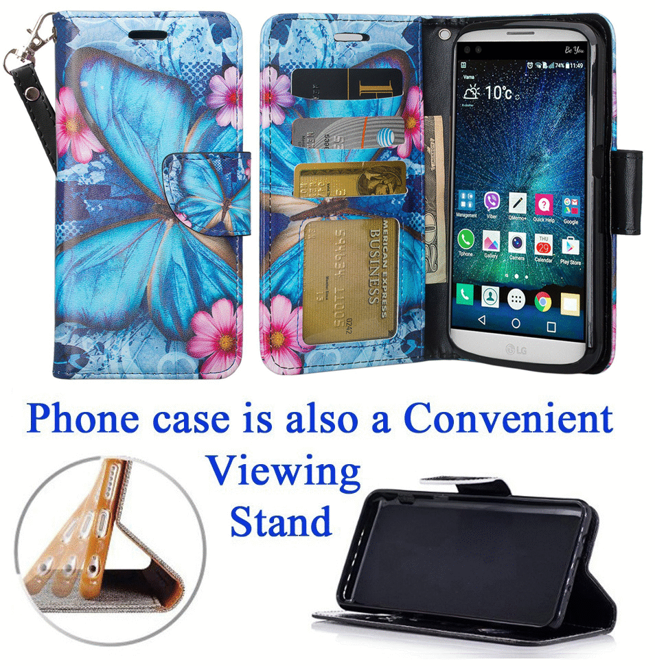 for 5.2" LG X Venture LV9 xventure Case Phone Case Designed Wallet Grip ...