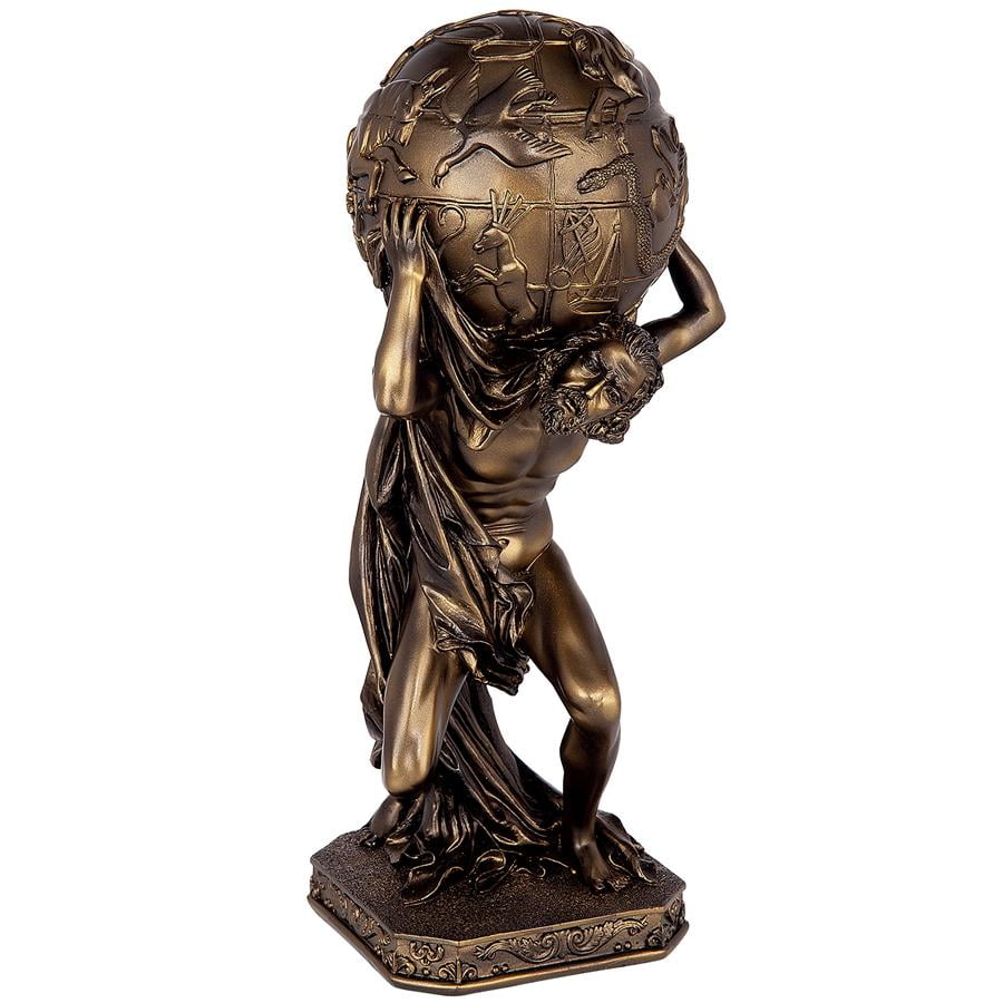 Design Toscano Atlas, Greek Titan Holding the Astronomy Globe Statue ...