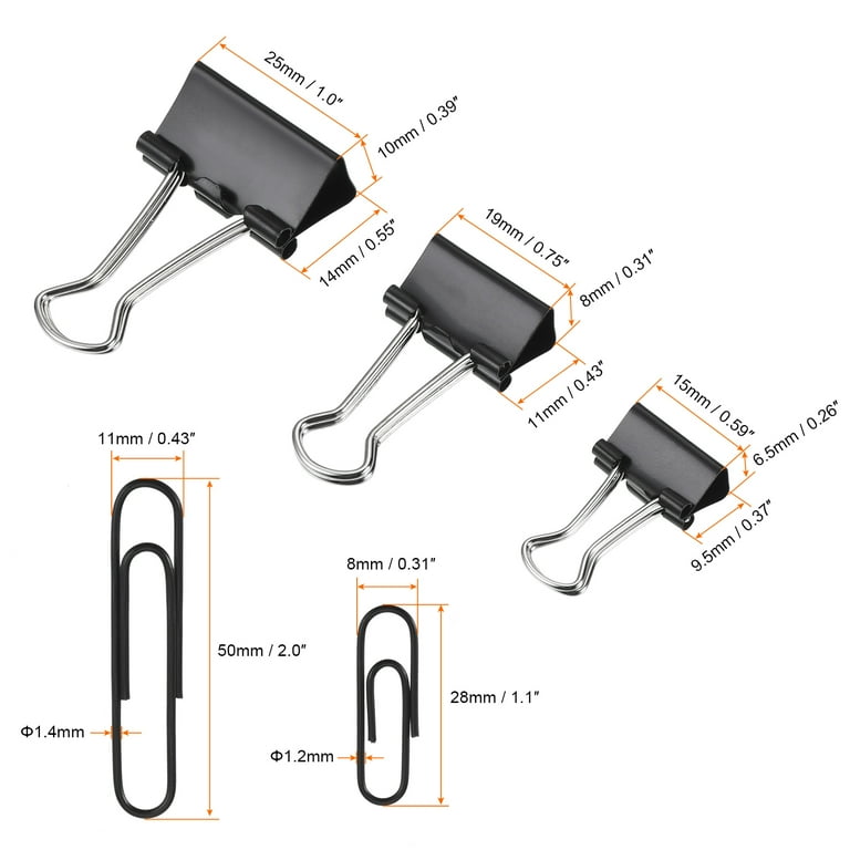 Black Vinyl Coated Paper Clips