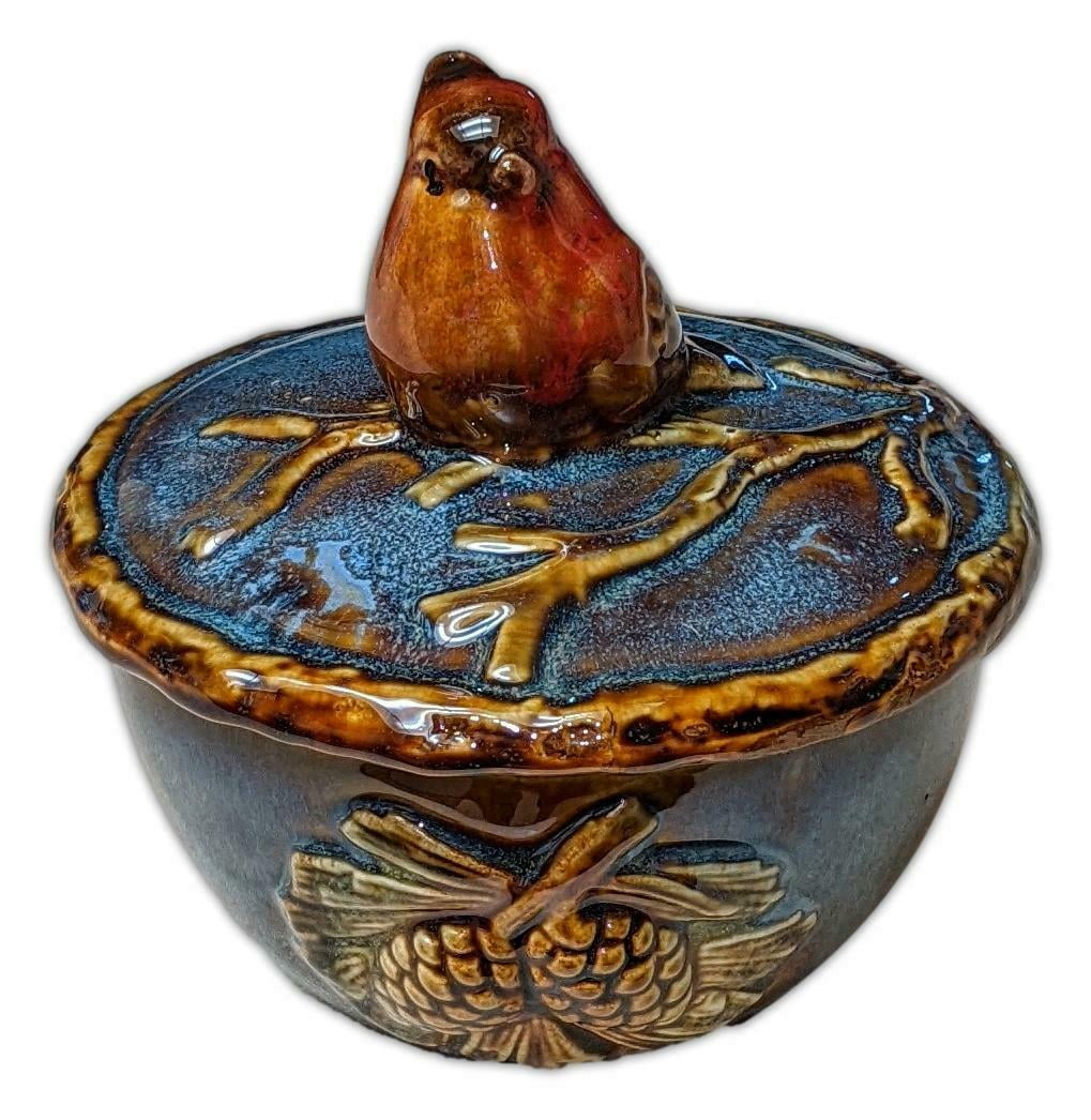 Porcelain CARDINAL Covered Dish Trinket Box by Mayrich - Walmart.com