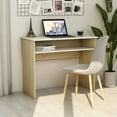 vidaXL Desk Computer Desk Standing Office Desk with Shelf Engineered ...