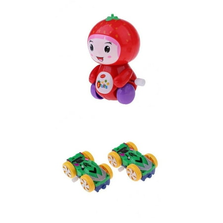Plastic Retro Cartoon Jumping Fruit & Dump Truck Clockwork Wind Up Toy ...