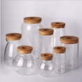 ACDANC Round Glass Terrarium Container with Cork Lid,Plant Bottle,Small ...