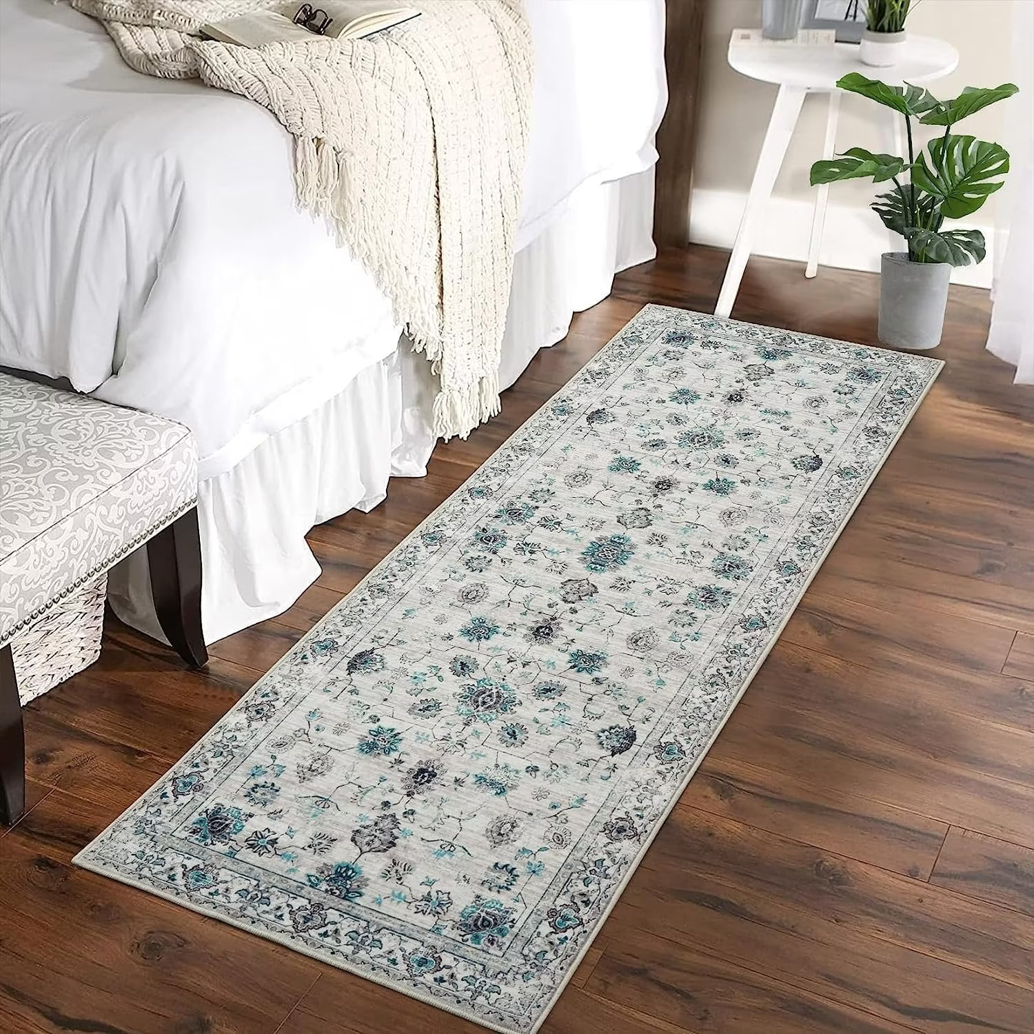 HOMERRY Runner Rug 2' x 6' Vintage Hallway Runner Rug Washable Rug for ...