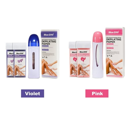 Blue ZOO 4-in-1 Depilatory Waxing Set with Wax Machine/Roller ...