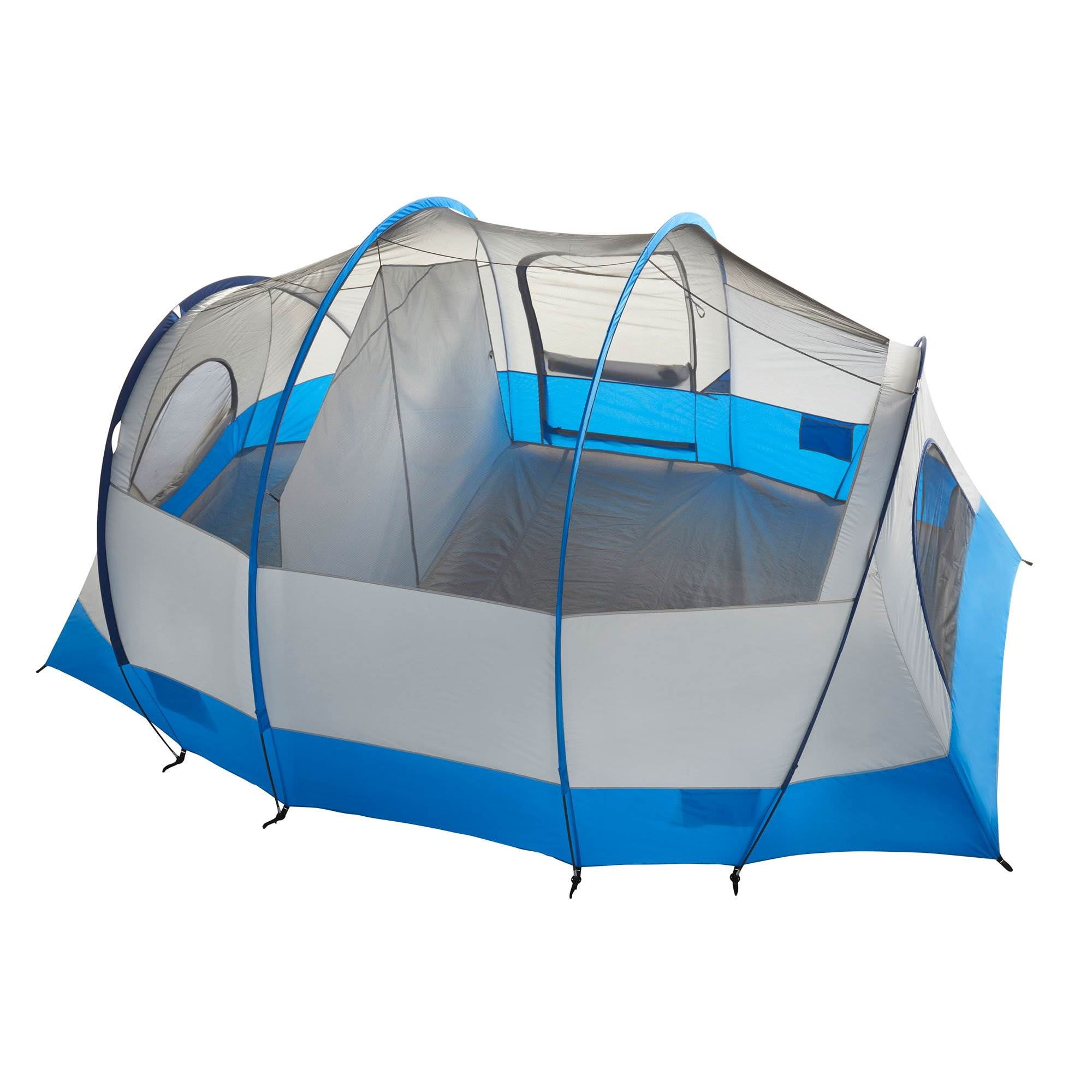 Wenzel 14 x 9 Foot Blue Ridge 7 Person Family Camping Tent with 2 Rooms ...