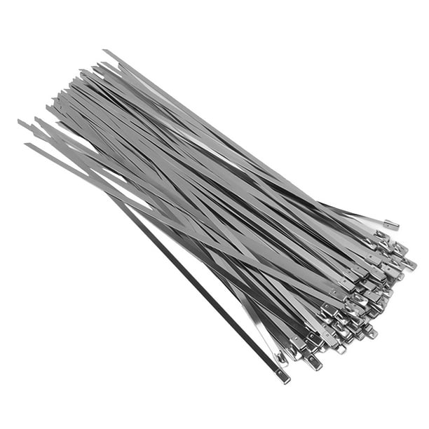Brida para cables de acero inoxidable, 100 piezas Brida para cables ...