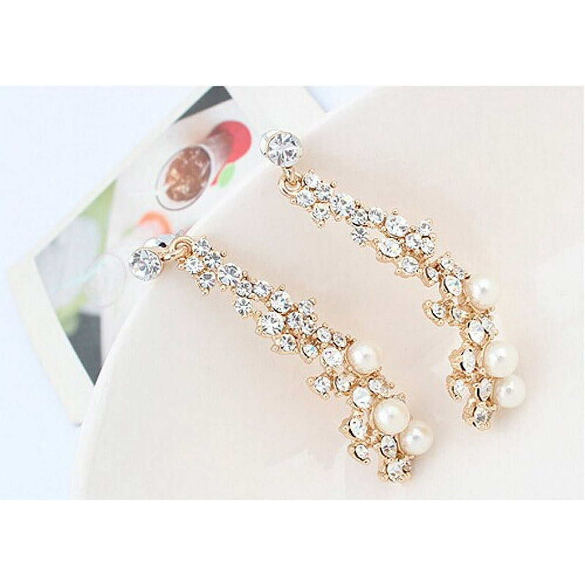 Click here for Yangzheee Women Rhinestone Long Drop Earrings Stud... prices