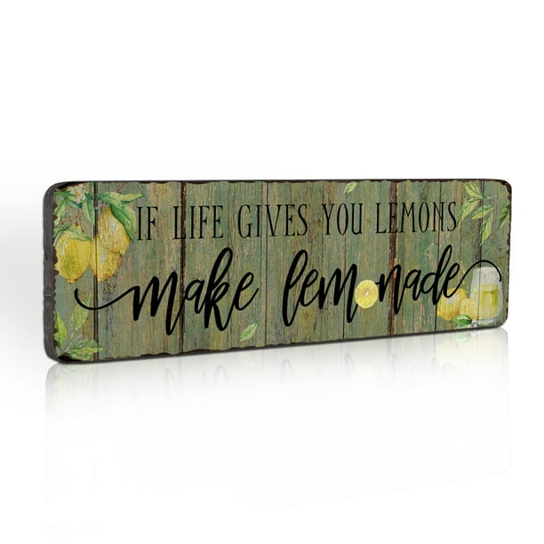 Grayish Yellow Vintage Lemon Signs for Kitchen Decor Farmhouse Wall ...