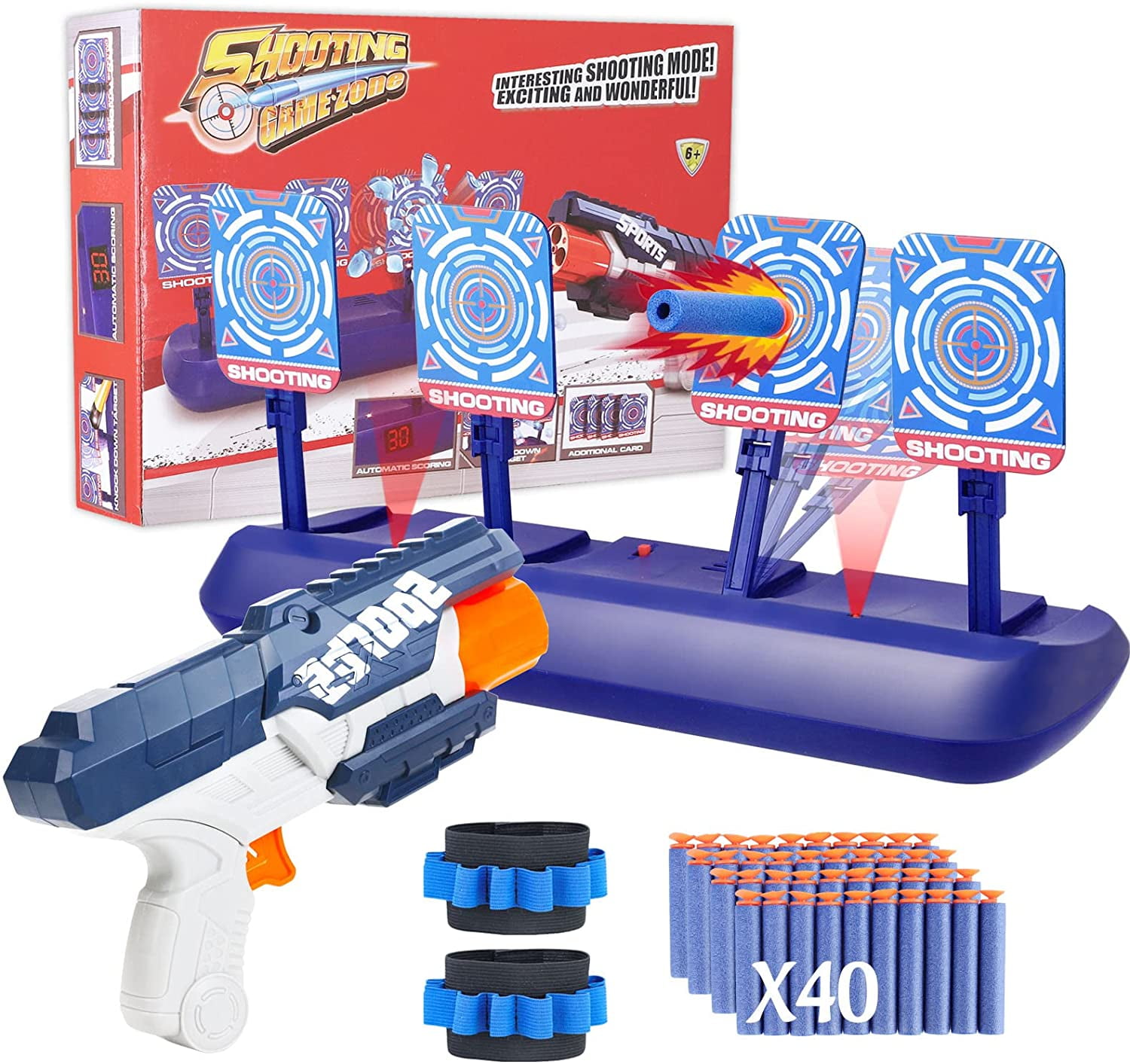 Snorain Kids Gun Targets, Electronic Scoring Auto Reset Shooting ...