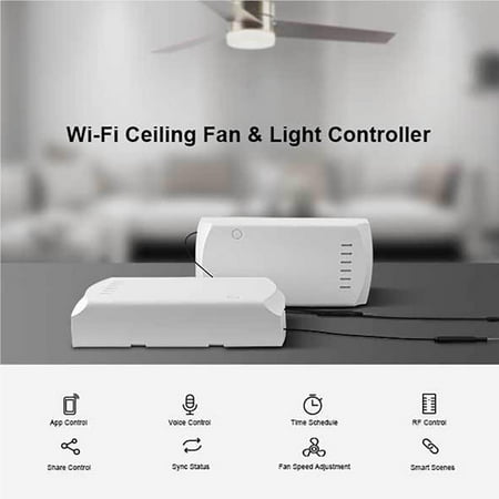 IFan03 LED Wi-Fi Ceiling Fan And Light Controller Support And Light ...