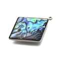 304 Stainless Steel Pave Natural Paua Shell Pendants Stainless Steel ...