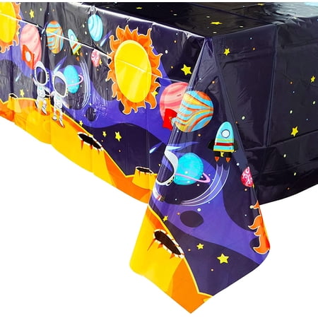 4 Pack Outer Space Themed Birthday Party Tablecloth Decorations ...